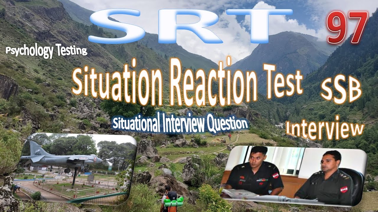 SRT 97 Situation Reaction Test | Psychology Testing Questions SSB|Army ...