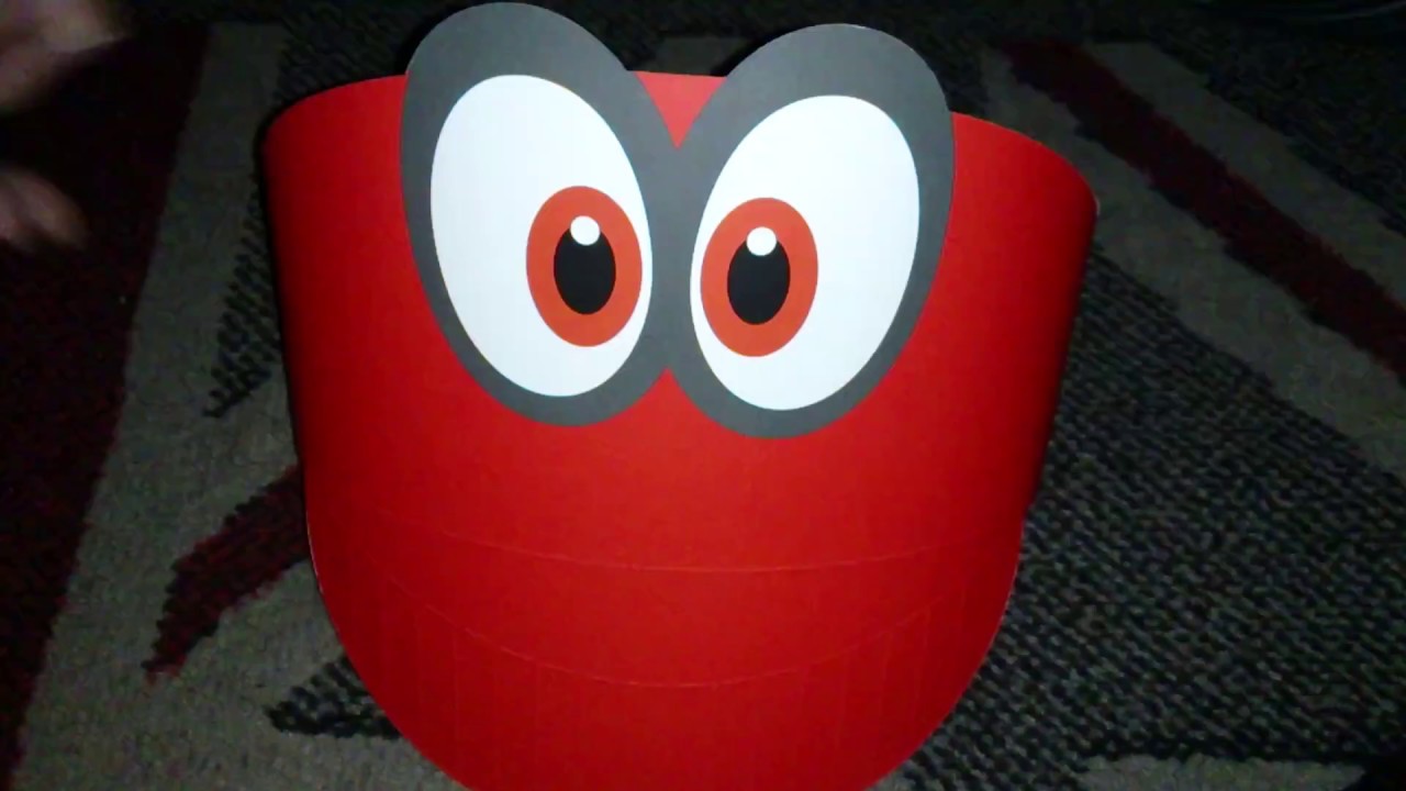 Nostalgamer Unboxing Super Mario Odyssey Paper Cappy Hat Promotional ...