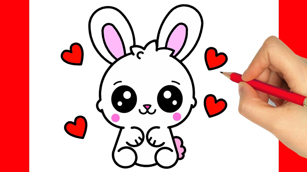 CÓMO DIBUJAR UN CONEJO FÁCIL - YouTube