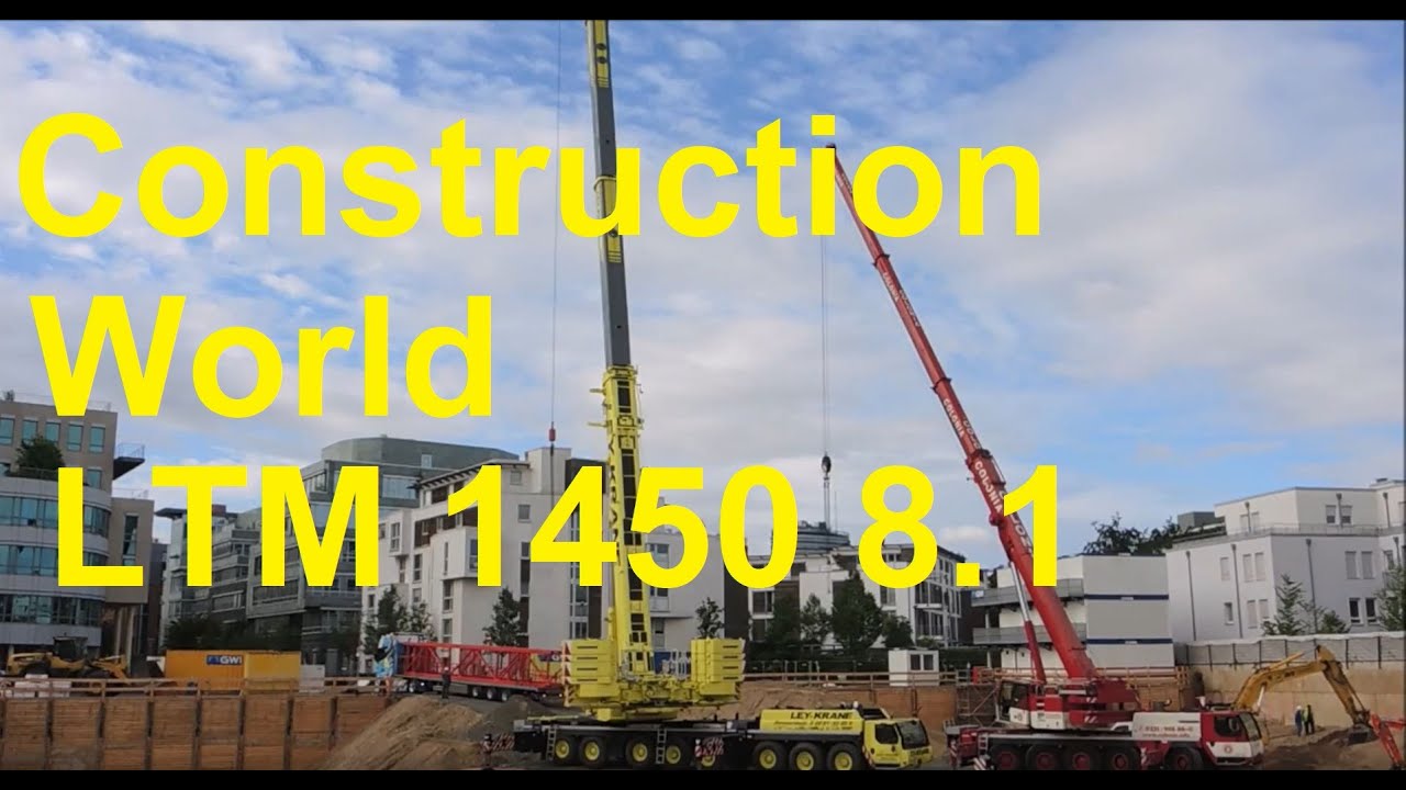 Mobile crane Liebherr LTM 1450 8.1 built tower crane - one segment ...