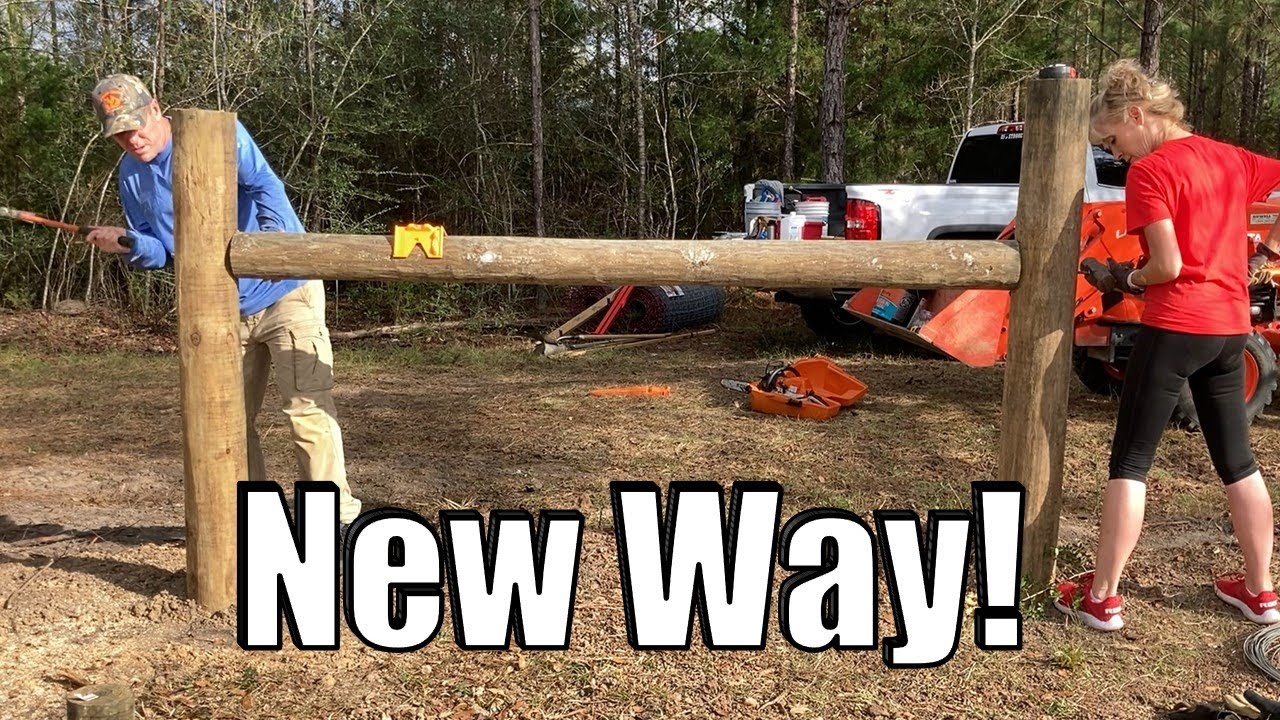 EASY Way to Build a H Brace for a Woven Wire Fence - YouTube