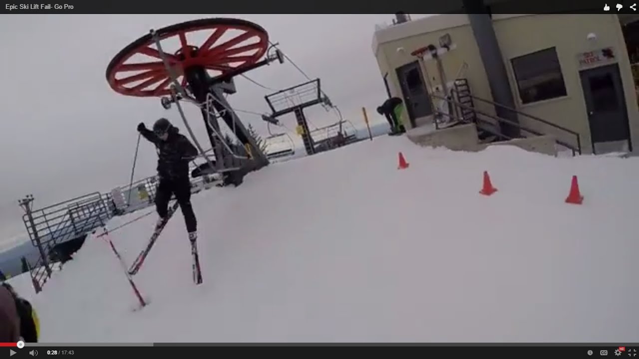 Epic Ski Lift Fail- Go Pro Slow - YouTube