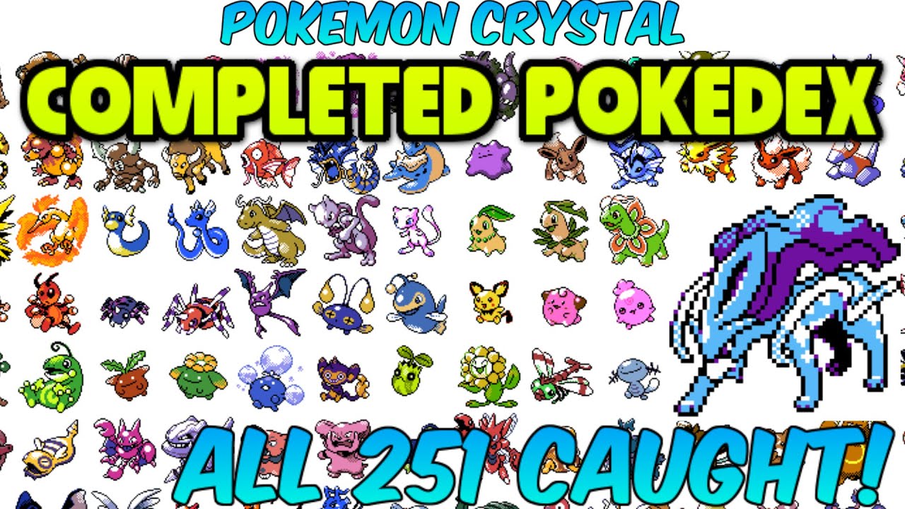 Pokemon Crystal (2001, GBC) Complete Pokedex Run - YouTube