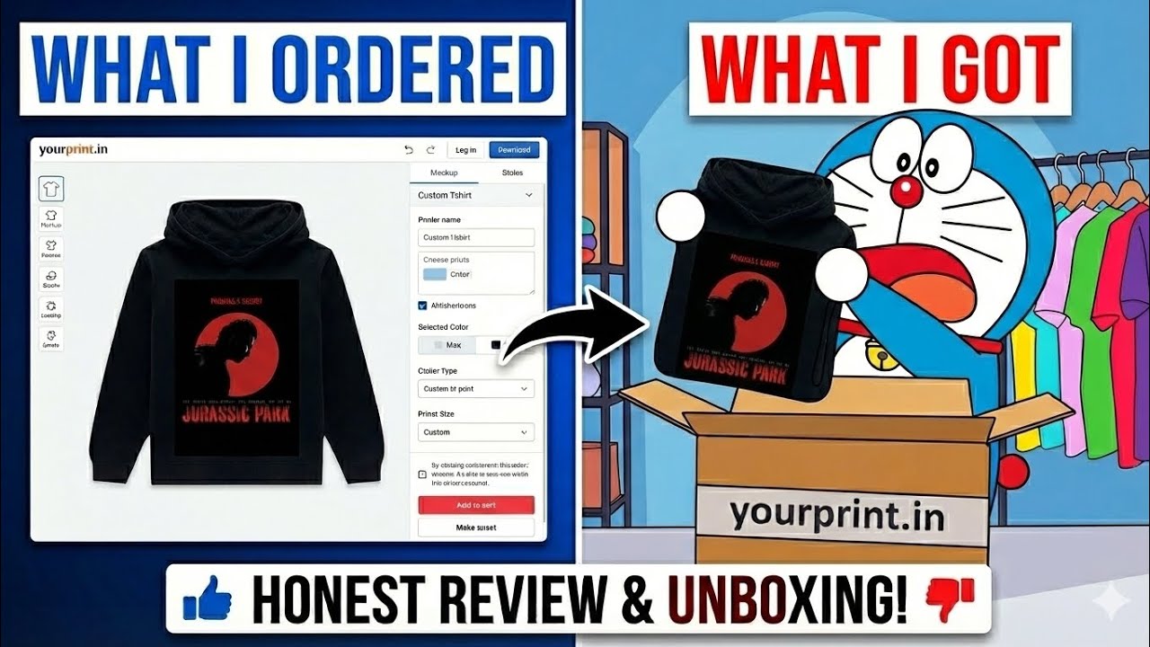 YourPrint.in Custom T-Shirts & Hoodies, Honest Unboxing & Review - YouTube