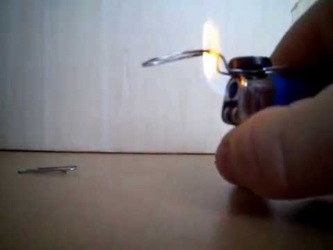 How to make a soldering iron out of a lighter and a paper clip - YouTube