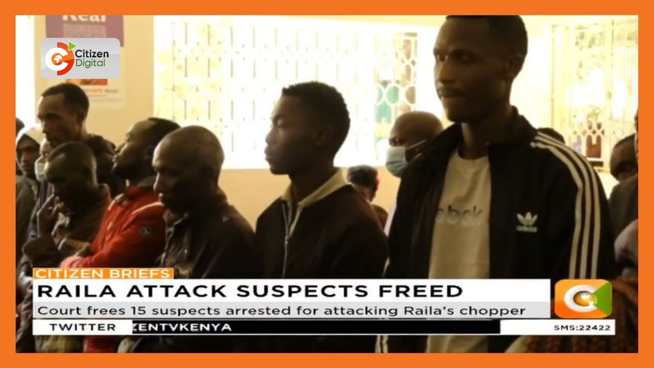 Court frees 15 suspects arrested for attacking Raila’s chopper - YouTube