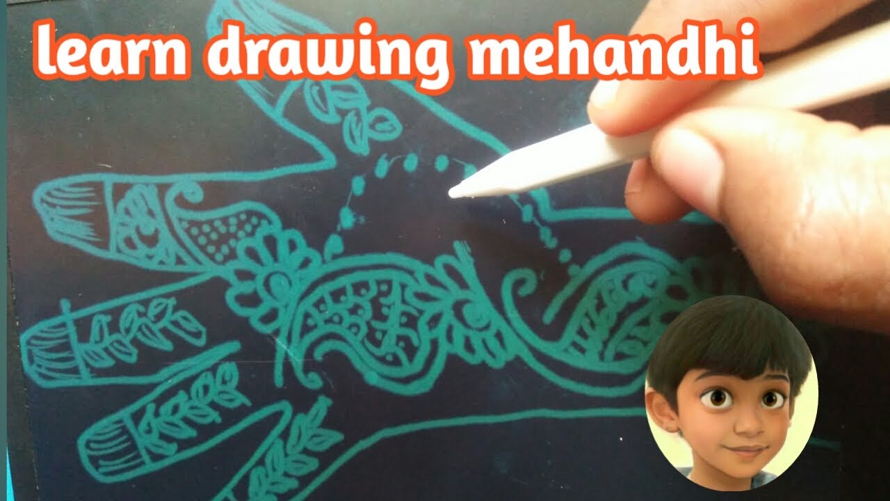 learn drawing mehandhi step by step.. 😱 - YouTube