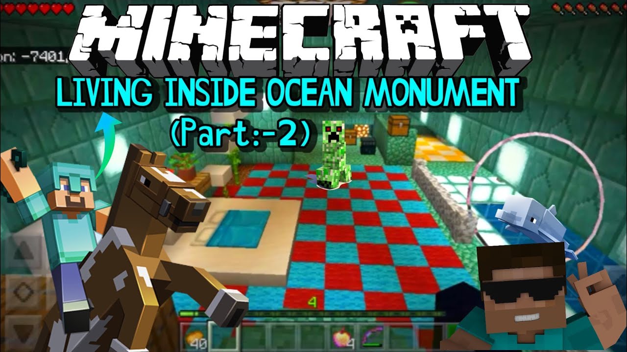 Minecraft living inside Ocean Monument ||part:-2|| Devil2.0|| - YouTube