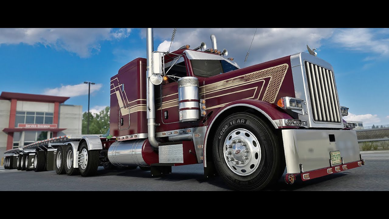 Trucking - Peterbilt 379 with Cummins N14 800 (5-inch stacks) - YouTube