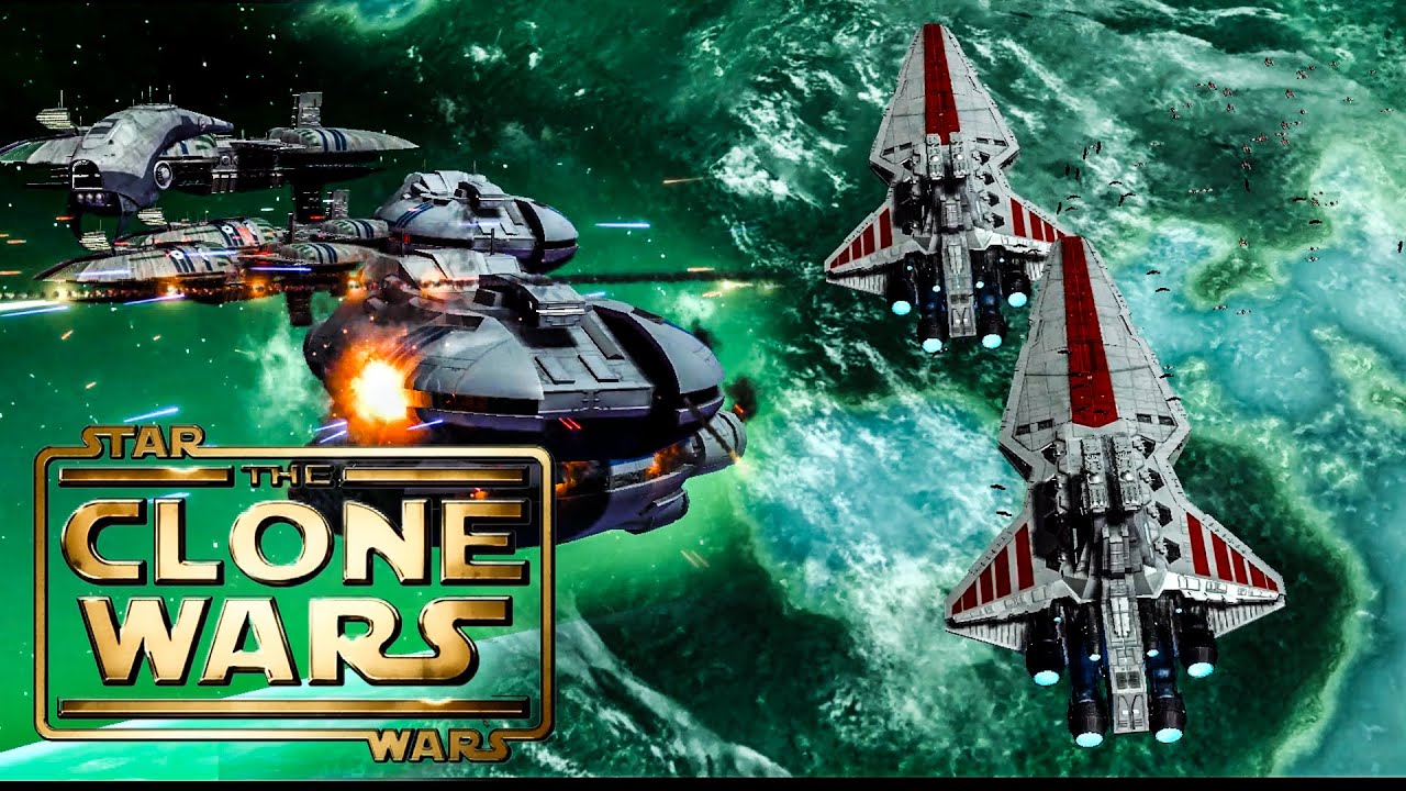 Star Wars the Clone Wars - Massive Epic Space Battle! (Cinematic ...