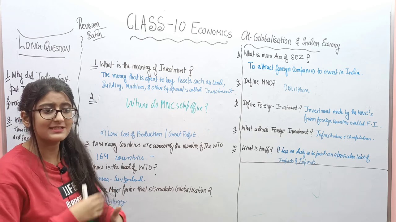 MOST IMPORTANT QUESTIONS CLASS 10 ECONOMICS - YouTube
