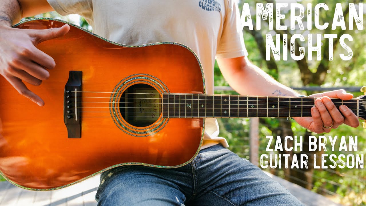 American Nights Zach Bryan Guitar Tutorial // American Nights Guitar Lesson #1044 - YouTube