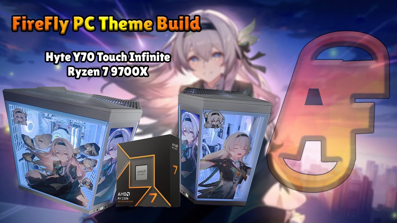 Rakit PC Hyte Y70 Infinite Touch Snow White Tema Firefly Honkai Star ...