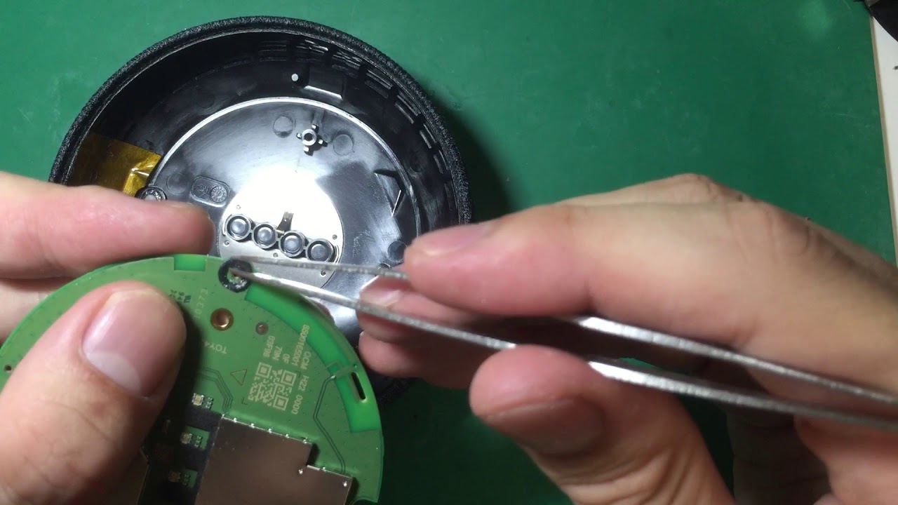 Google home mini teardown (mems microphone gasket part) - YouTube