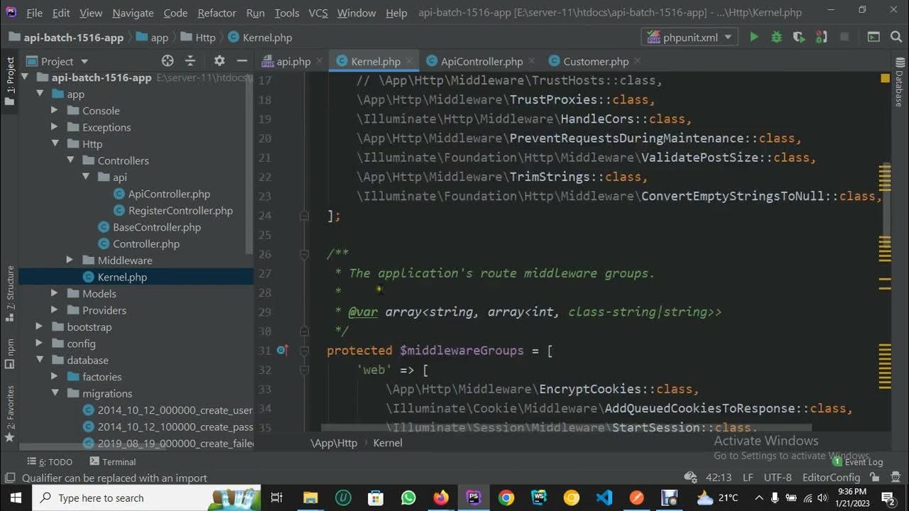 Api Class 60php With Laravel Frameworkbasis Seiptranche 3batch 152022 Youtube