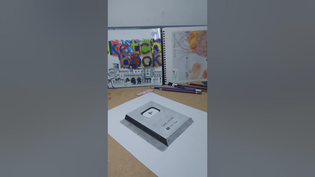 3d youtube silver play button | How to draw a YouTube play button - YouTube