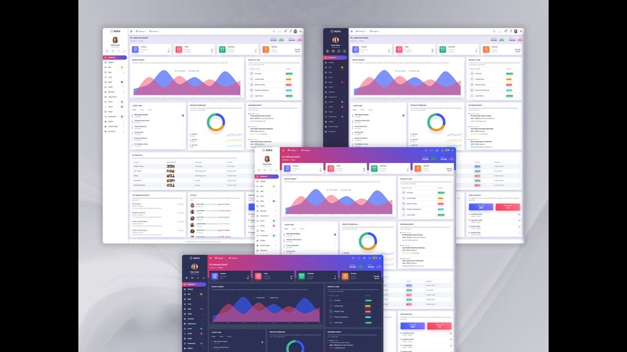 Azira - Admin Dashboard HTML Template - YouTube