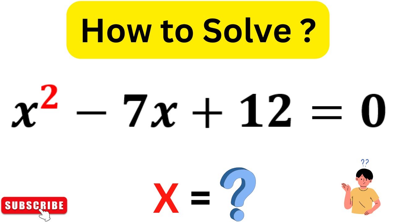 IF X 2 7x 12 0 Then X Learn How To Solve Quickly YouTube IF X 2 7x 12 0 Then X Learn How To Solve Quickly YouTube