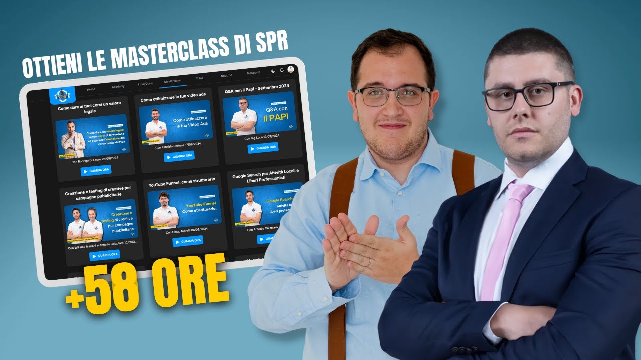 Come ottenere le Masterclass di SPR (Oltre 58 ore di formazione EXTRA ...