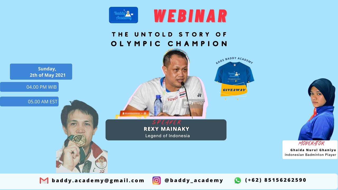 The Untold Story of Olympic Champion with Rexy Mainaky | Webinar by ...