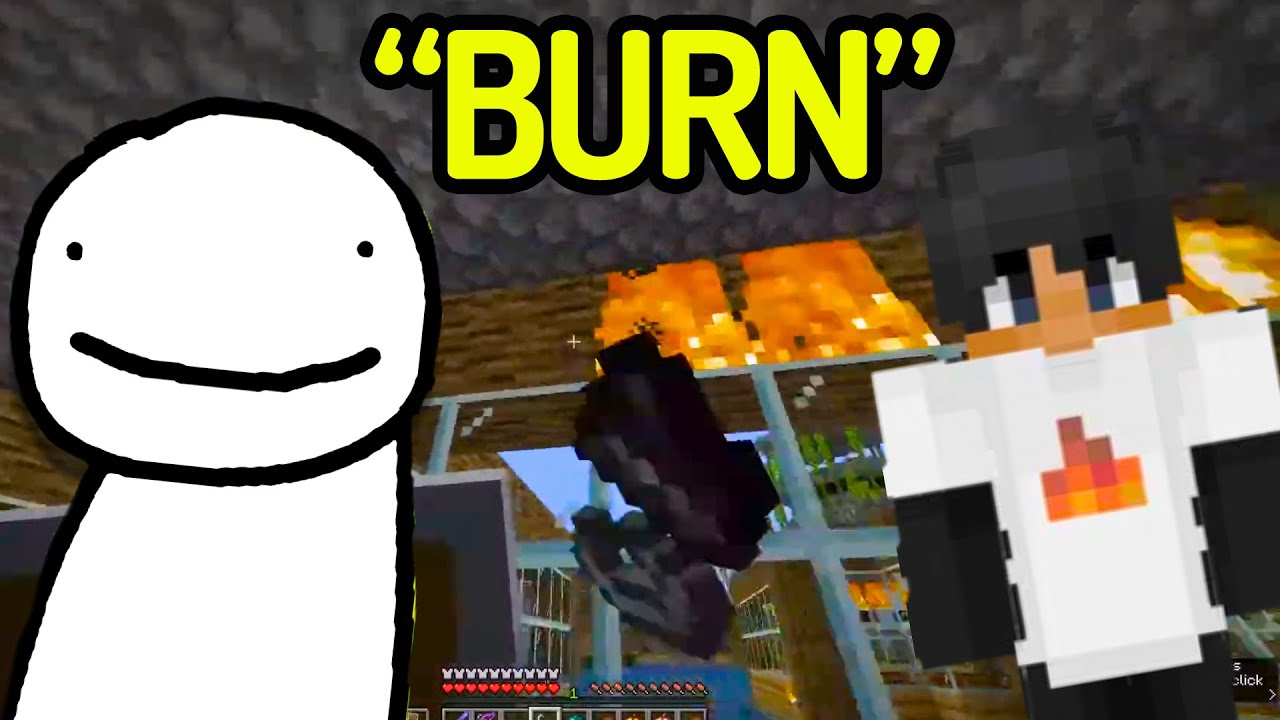 Dream DESTROYS Sapnap's house - YouTube