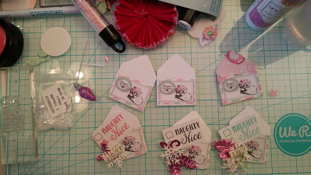 Santa Baby envelope embellishments - YouTube