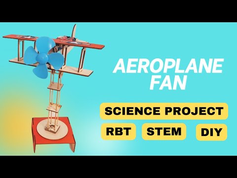 PR055 Aeroplane Fan || Cara membuat Kipas berbentuk kapal Terbang DIY
