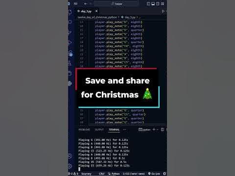 🎄 The 12 days of christmas - Day 5 🎄🎹 but in Python #shorts #python # ...