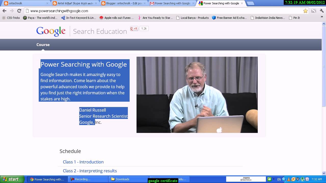 Google Power Searching Certificate - YouTube