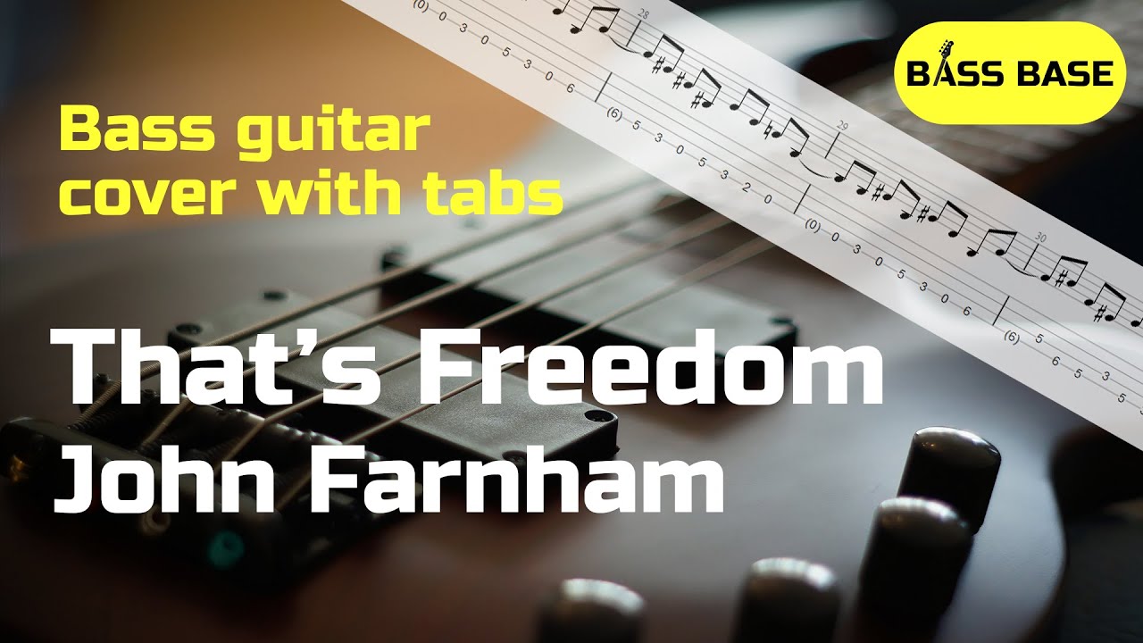 John Farnham - That's Freedom - Bass cover with tabs - YouTube