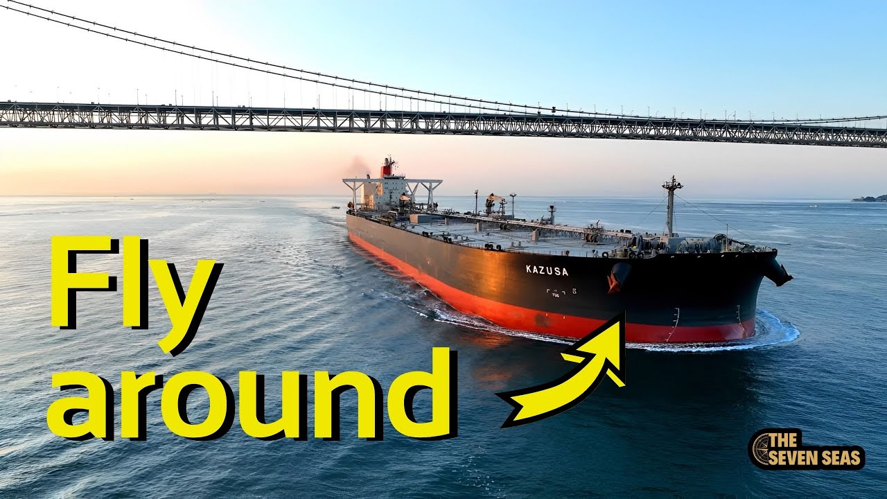 Beautiful 4K drone video - oil tanker 'Kazusa' - YouTube