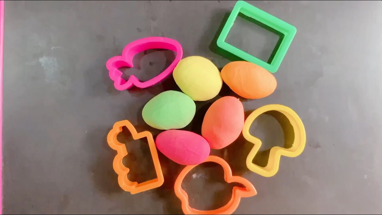 Learn About Shapes and Colors With Clay | Clay Box Unboxing | Colorful ...