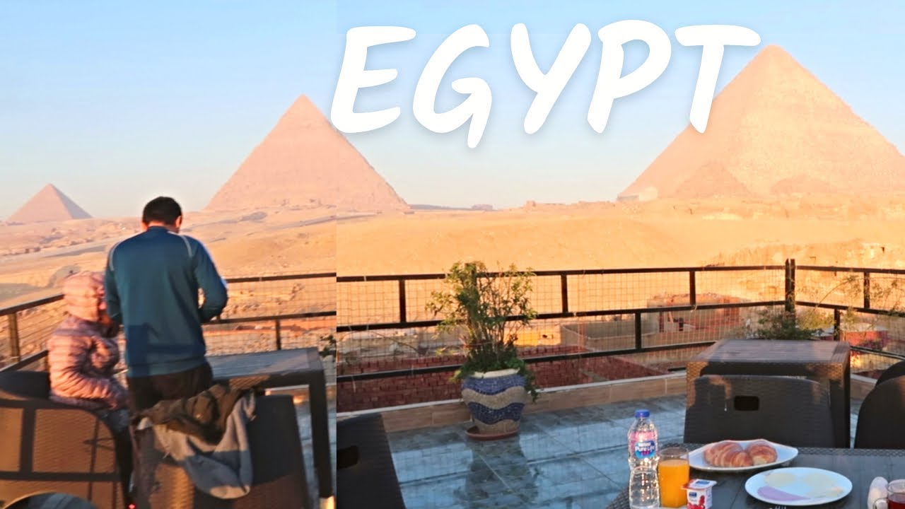 Breakfast and Sunrise at the PYRAMIDS OF EGYPT - YouTube