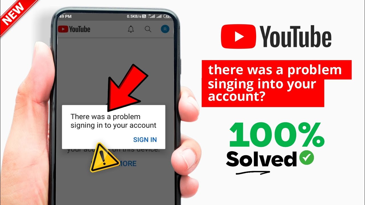 YouTube sign in Problem | YouTube There was a problem signing into your ...