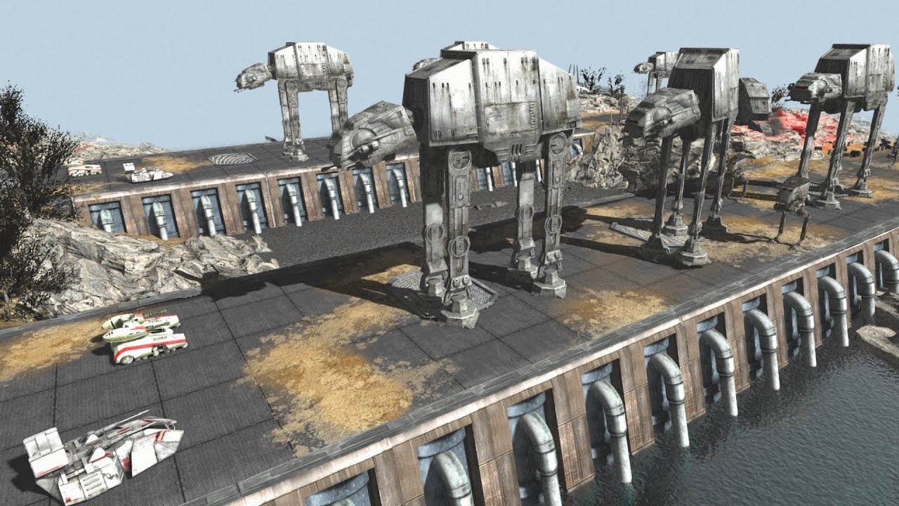 Can the ATAT cross the Bridges? Planetary Invasion of Alderaan - Star Wars mod - YouTube