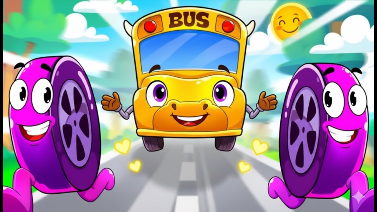 School Bus Lost Wheel Song | I Lost my Wheel 😱 | Kids Songs & Nursery ...
