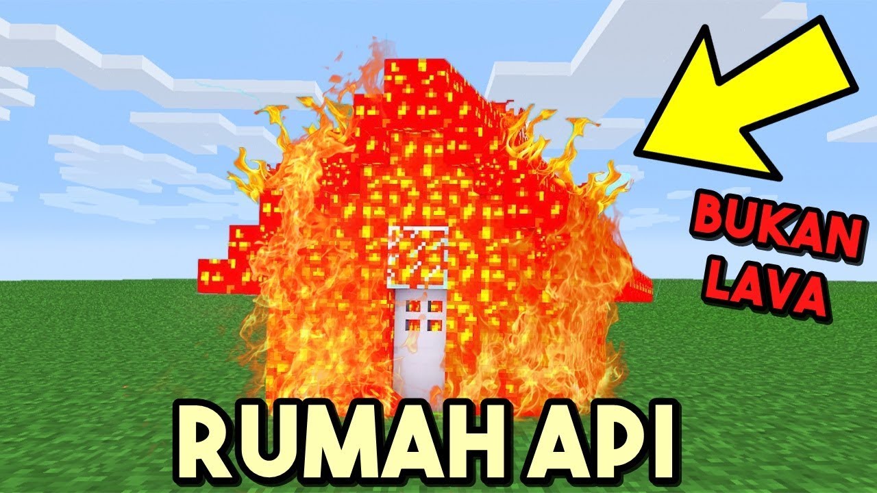 CARA MEMBUAT RUMAH API PALING GREGET DI MINECRAFT - YouTube