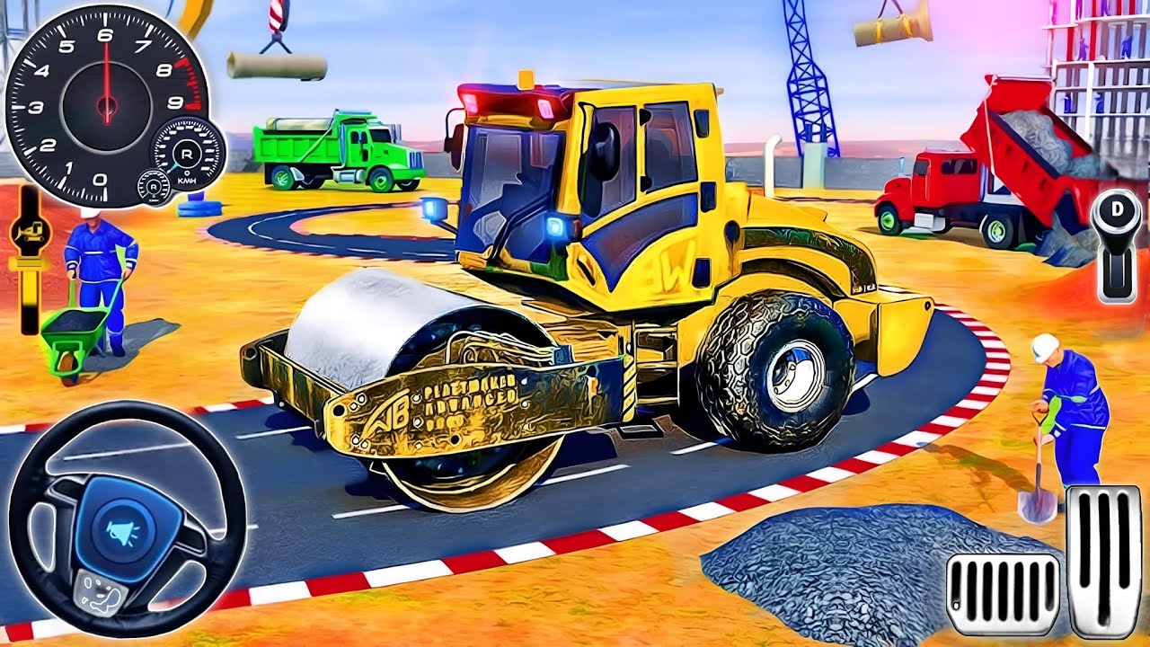 New City Road Construction Simulator 3D - City Highway Excavator ...