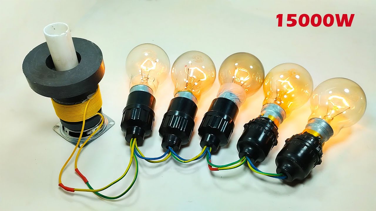 Free Electricity 230V 15000W Light Bulbe Generator Use Parmanent Magnet ...
