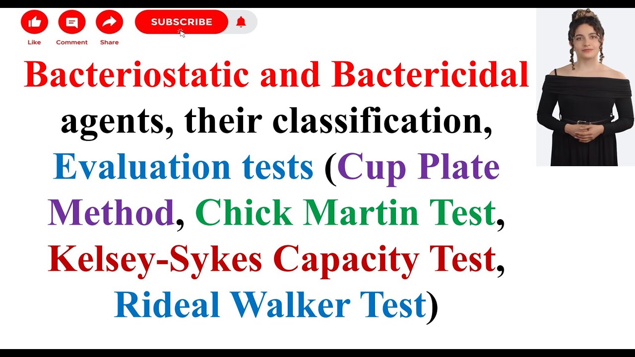 Bacteriostatic & Bactericidal Agents | Classification & Evaluation ...