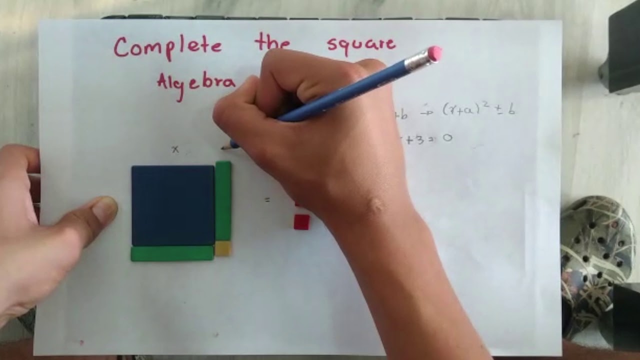 Completing the square by using algebra tiles MATH PROJECT LTSM - YouTube