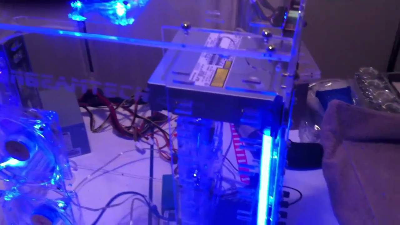 Acrylic Blue computer tower (first build from scratch) - YouTube