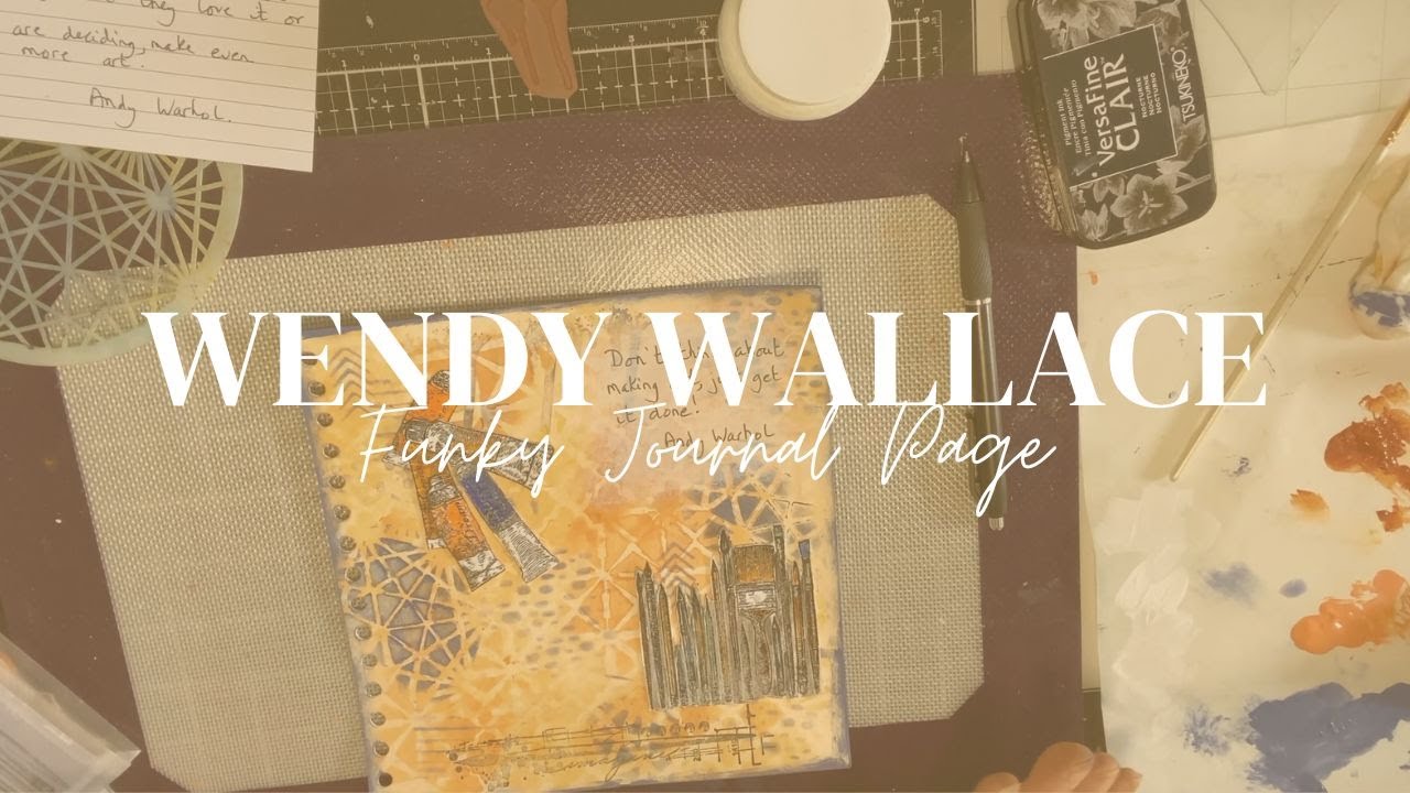 Funky Journal Page by Wendy Wallace - YouTube