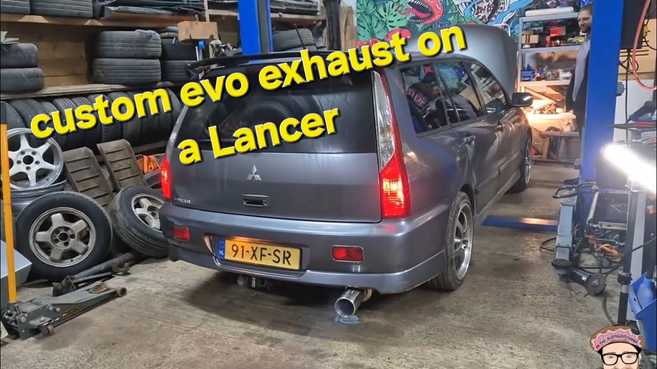 Lancer gets a custom evo exhaust - YouTube