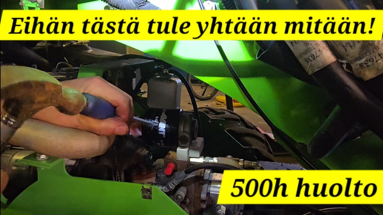 Tee se itse Avant iso 500h huolto. Hydrauliikka suodattimet ja öljy ...