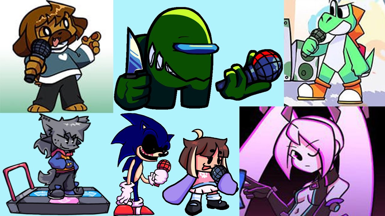 Joyful but Every Turn a Different Character Sings 💜 (FNF Joyful but ...