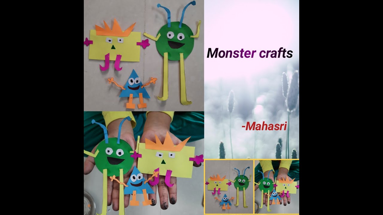 | DIY | Monster crafts for kids | shapes monster crafts | 2D shapes ...