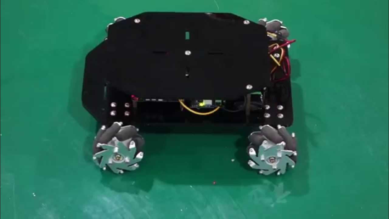 4WD omni directional robot DEMO - YouTube
