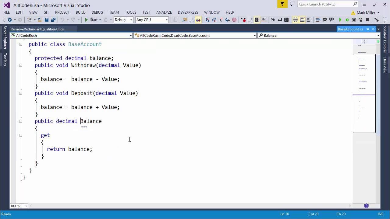 DevExpress CodeRush: Remove Redundant Qualifier (All) - YouTube DevExpress CodeRush: Remove Redundant Qualifier (All) - YouTube