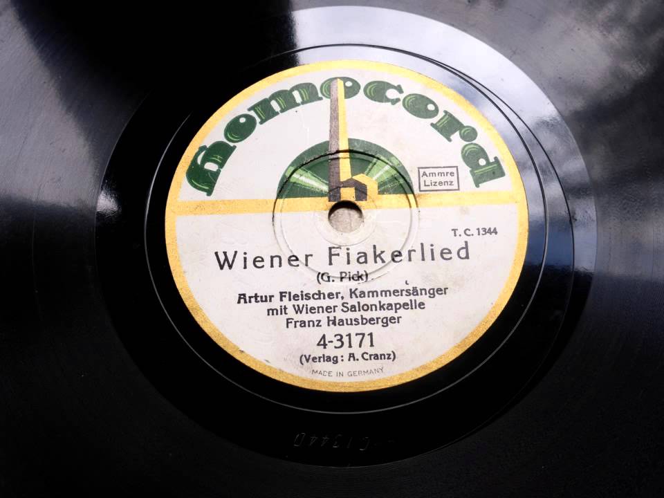 Arthur Fleischer (Bariton) singt: Wiener Fiakerlied (1929) - YouTube